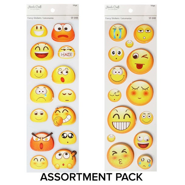 14ct Fancy Stickers: Smileys Assorted | Cutie